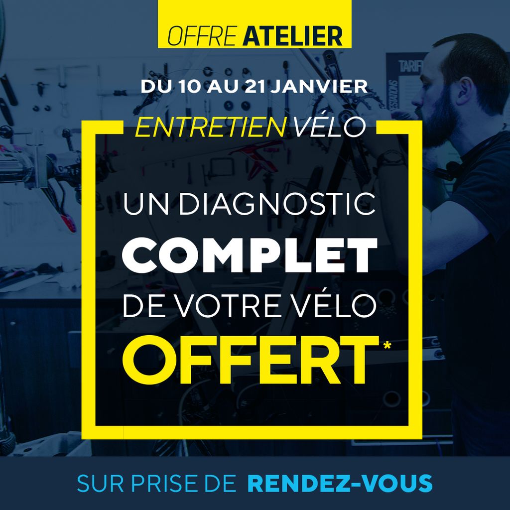 Un diagnostic complet de votre vélo offert